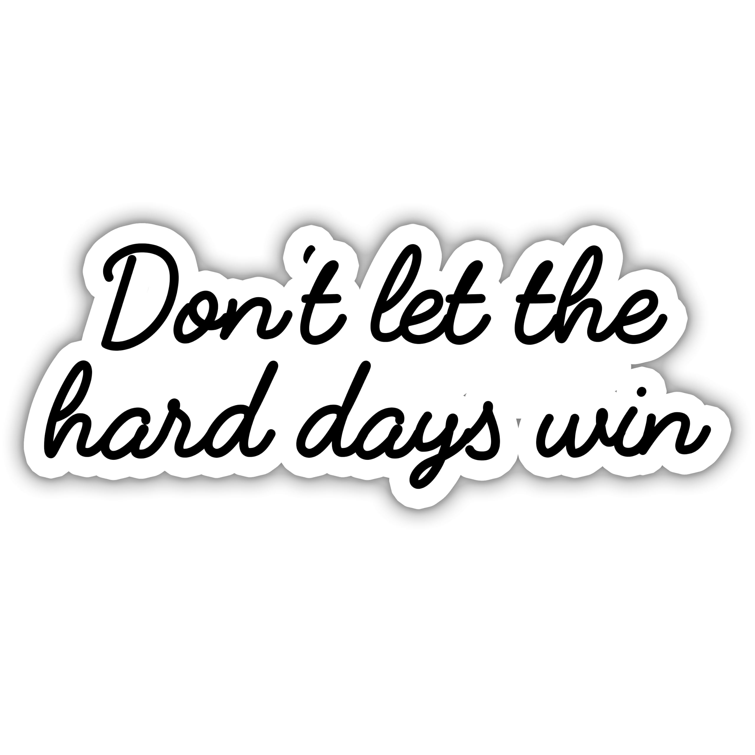 Don’t Let The Hard Days Win Sticker, Book Lover Sticker, Reading Sticker, Bookish Sticker, Water Assitant Die-Cut Vinyl Funny Decals for Laptop, Phone, Water Bottles, Kindle Sticker