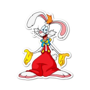 3.5" roger rabbit classic vintage retro nostalgic animated cartoon laminated sticker decal gift perfect for laptop, kindle, pc, tumbler, tablet and more