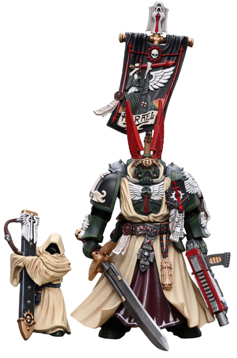 HiPlay JoyToy Warhammer 40K Collectible Figure: Dark Angels Supreme Grand Master Azrael 1:18 Scale Action Figures JT7899 (JT7899 Azrael)