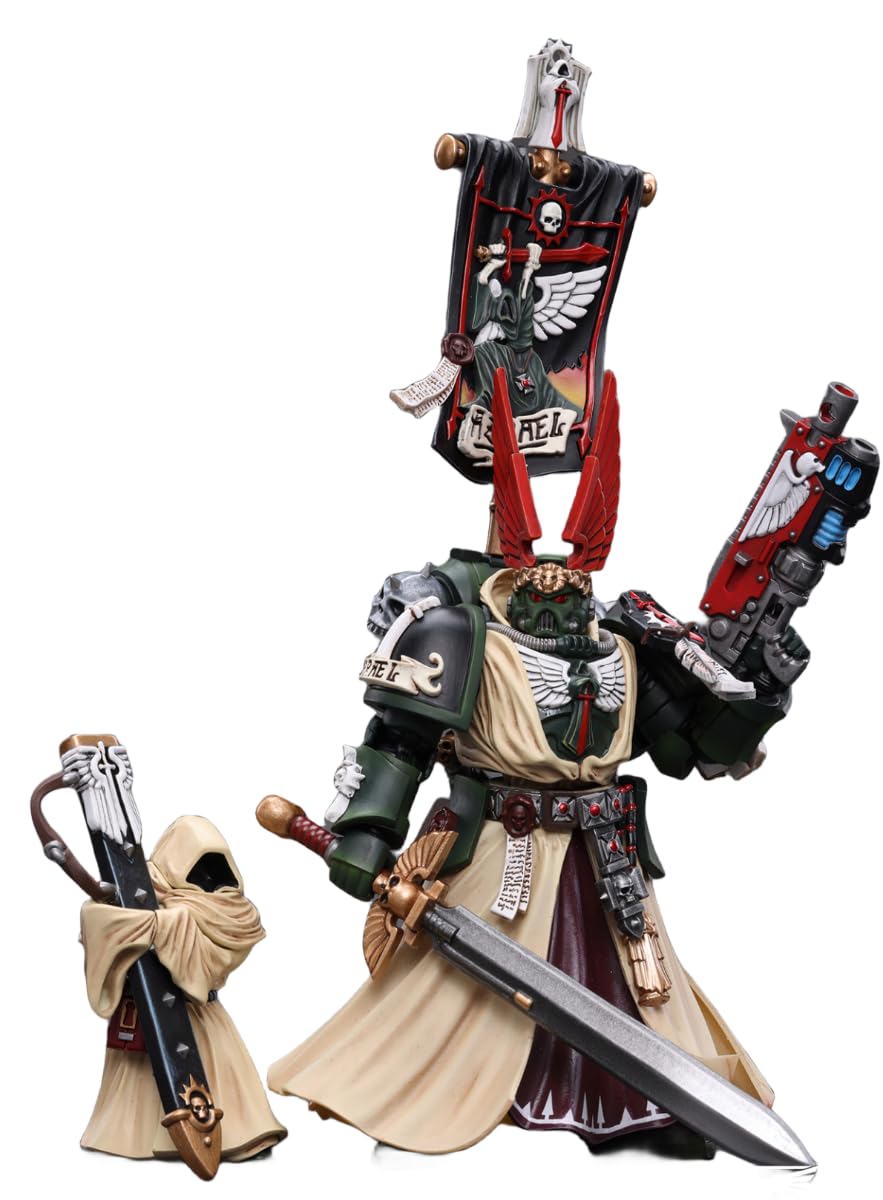 HiPlay JoyToy Warhammer 40K Collectible Figure: Dark Angels Supreme Grand Master Azrael 1:18 Scale Action Figures JT7899 (JT7899 Azrael)