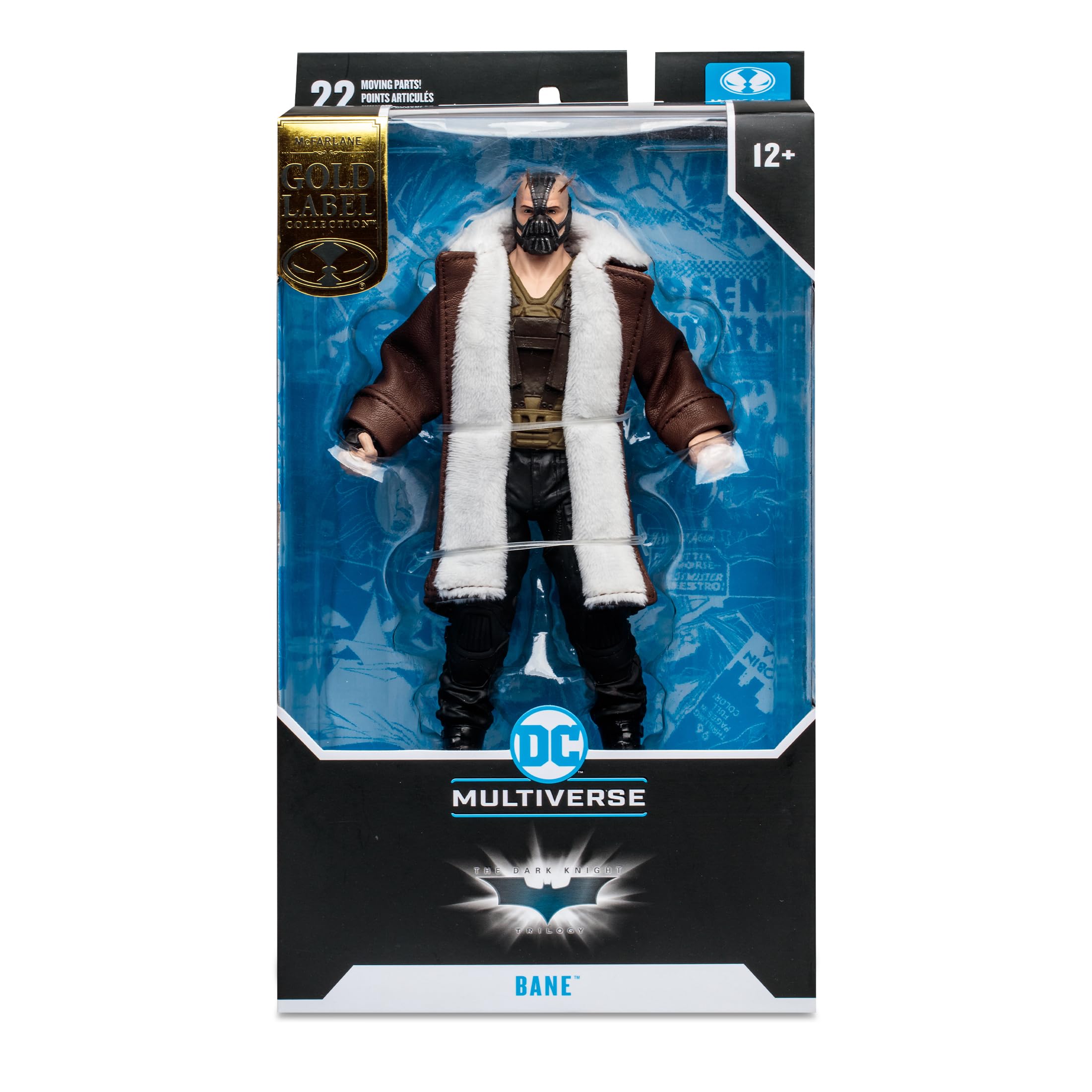 McFarlane Toys Batman The Dark Knight Trilogy Trench Coat Bane Gold Label SDCC 2023 Exclusive Figure