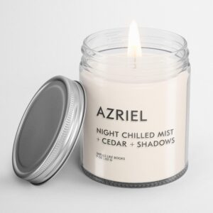 azriel book lovers' candle | book scented candle | vegan + cruelty-free + phthalte-free