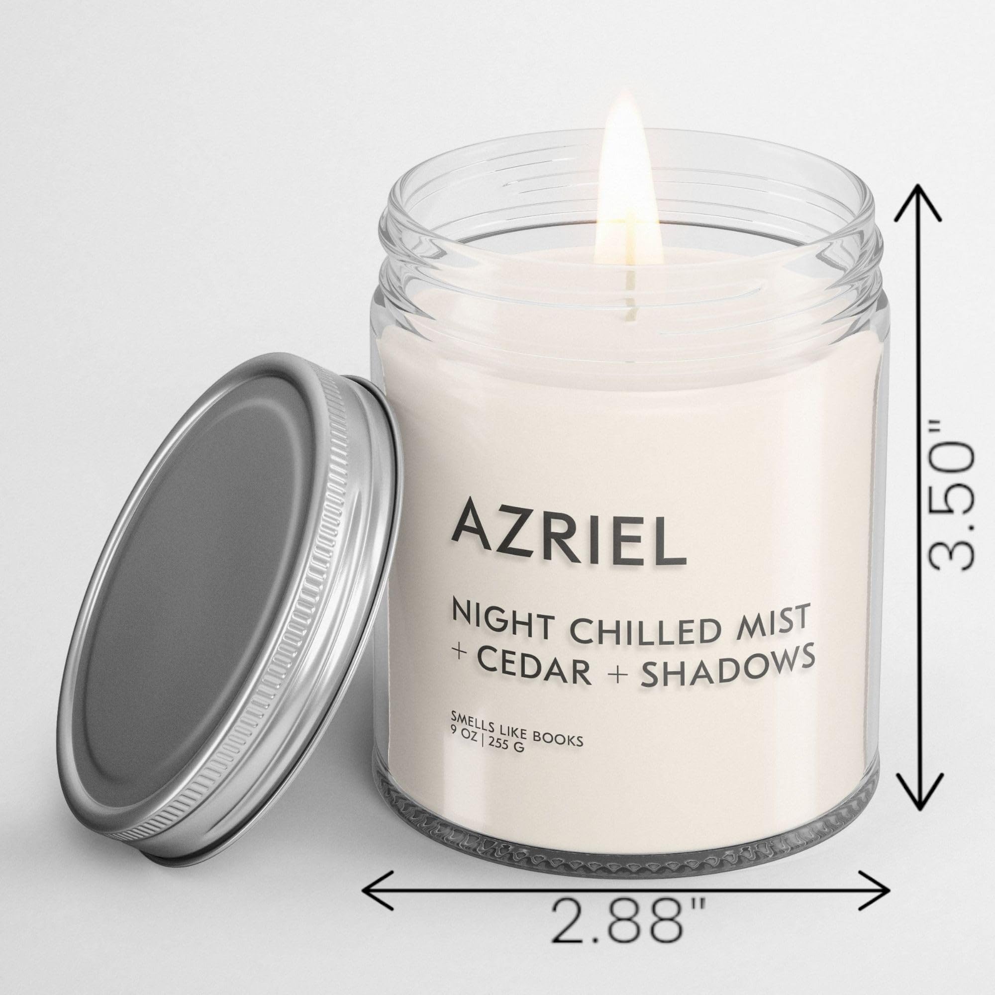 AZRIEL Book Lovers' Candle | Book Scented Candle | Vegan + Cruelty-Free + Phthalte-Free