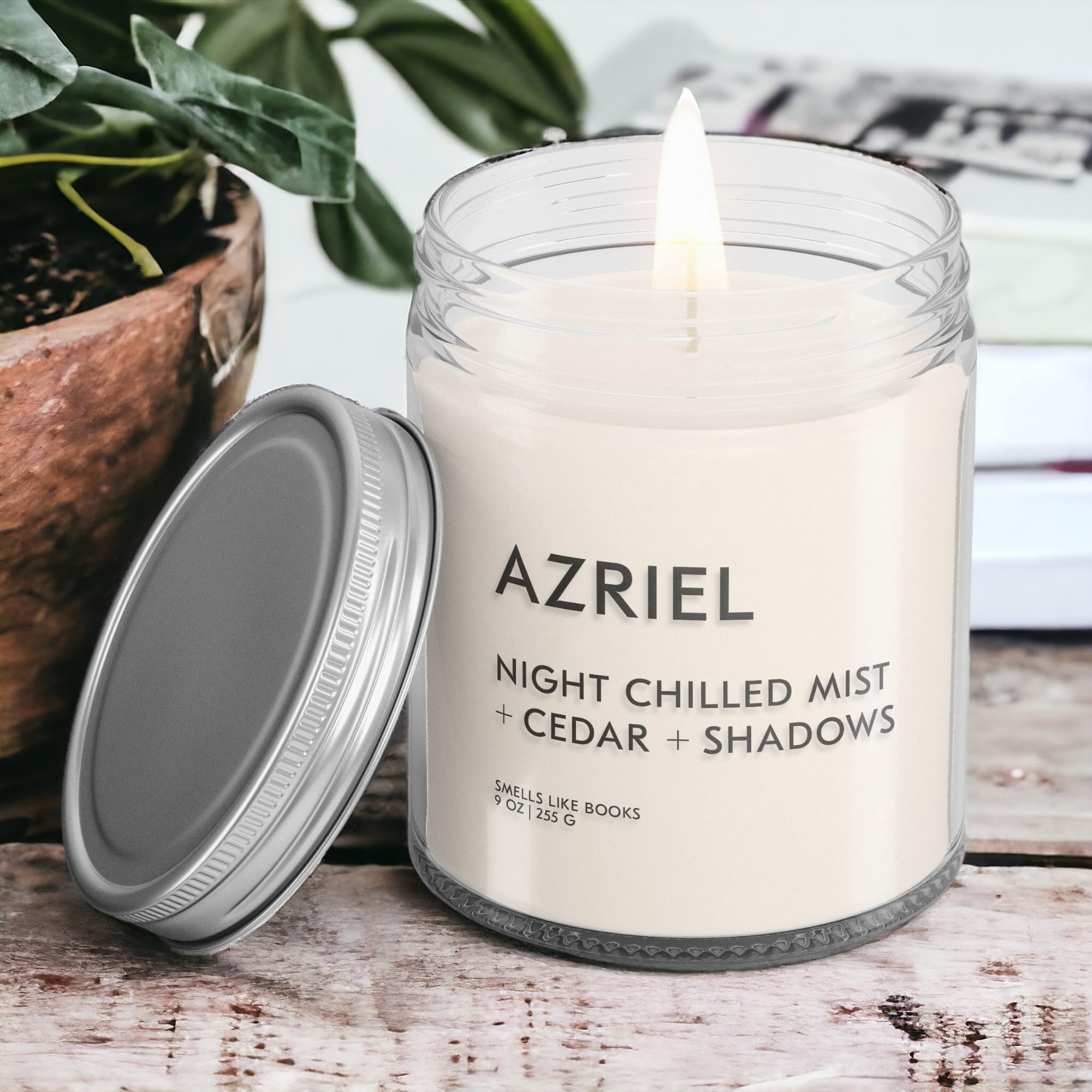 AZRIEL Book Lovers' Candle | Book Scented Candle | Vegan + Cruelty-Free + Phthalte-Free