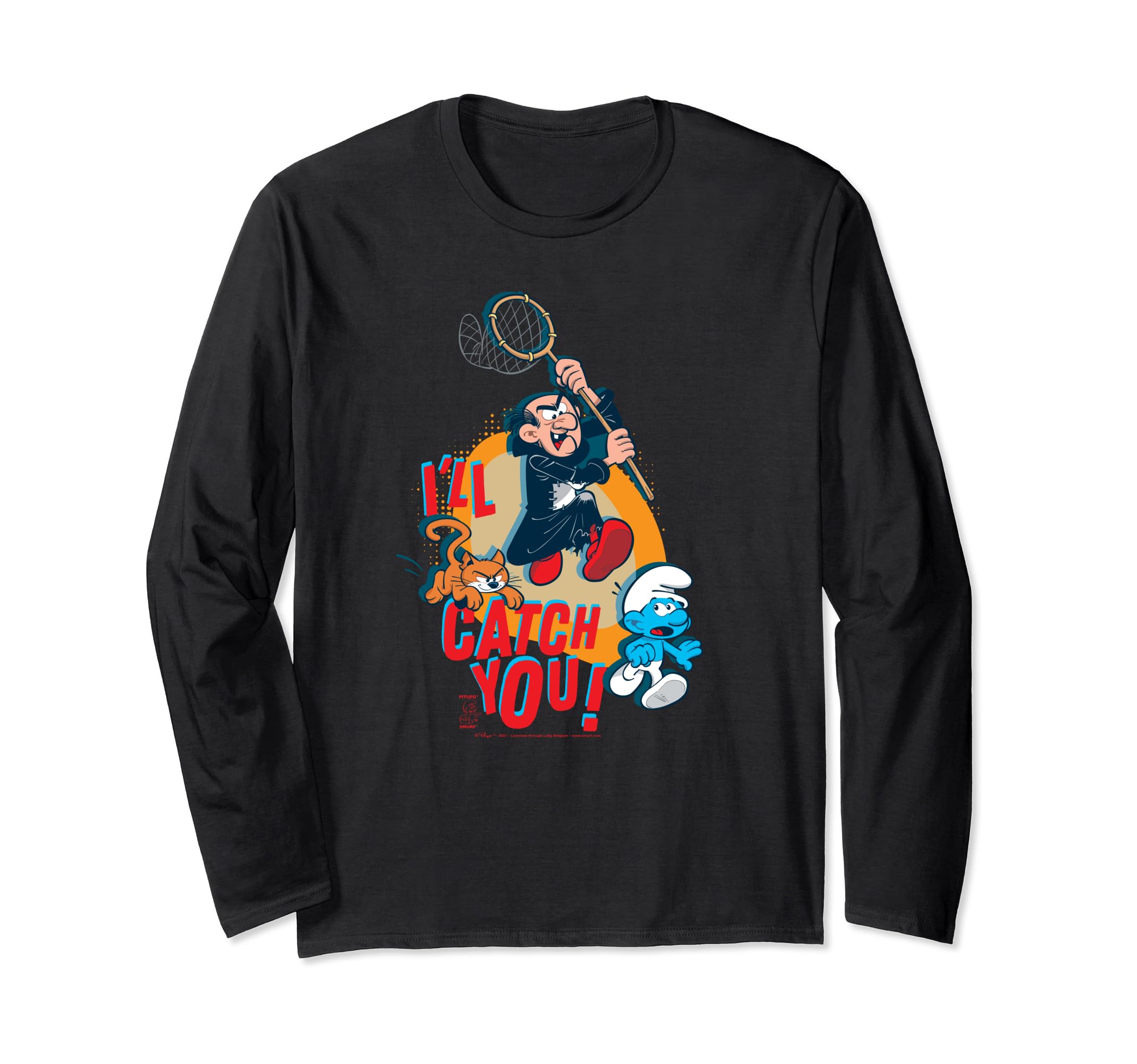 The Smurfs Gargamel Azrael I’ll Catch You! Long Sleeve T-Shirt