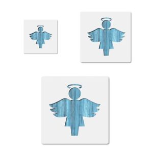 angel object azrael archangel peace, quality mylar stencil pack in 3 sizes, reusable for crafts and diy projects ccste-21445