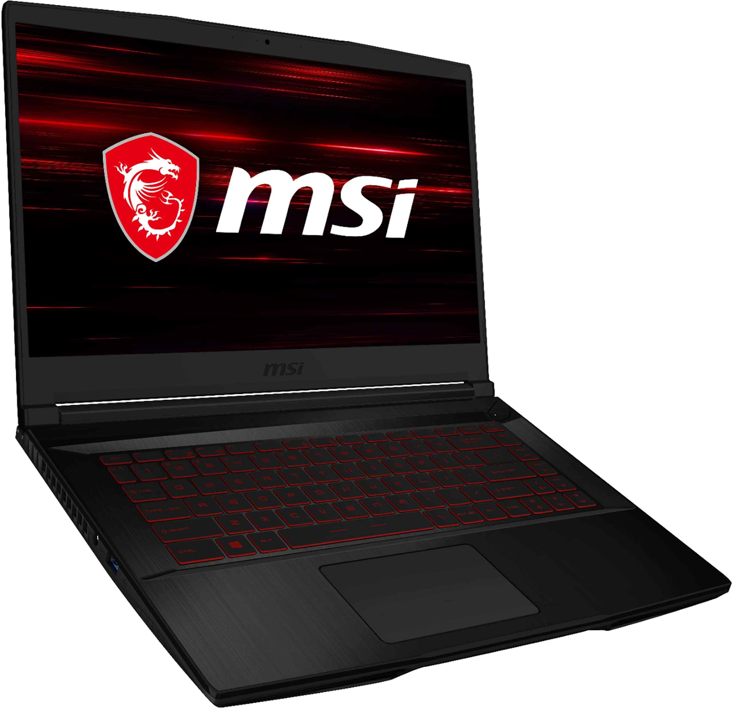 MSI Newest GF63 Premium Gaming Laptop, 15.6"" FHD Thin-Bezel Display,10th Gen Intel Quad-Core i5-10300H, 16GB RAM, 512 GB SSD, GeForce GTX 1650 4GB, Backlit Keyboard, Windows 10, Black