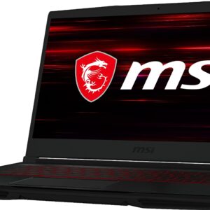 MSI Newest GF63 Premium Gaming Laptop, 15.6"" FHD Thin-Bezel Display,10th Gen Intel Quad-Core i5-10300H, 16GB RAM, 512 GB SSD, GeForce GTX 1650 4GB, Backlit Keyboard, Windows 10, Black