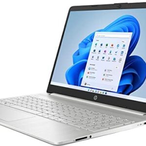 HP Newest Notebook, 15.6" HD Screen Laptop, Intel Core i3-1115G4 (up to 4.1 GHz with Intel Turbo Boost), 16GB DDR4 RAM, 256GB SSD, Webcam, HDMI, Wi-Fi, Windows 11 Home, Natural Silver. W/ELMTech