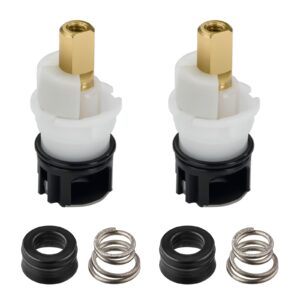 rp25513 faucet stem replacement for delta two handle faucet repair kit with rp24096 cartridge rp4993 seat and spring rp24097 turn stop1/4, 2 pack