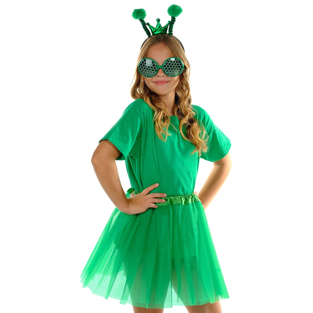 Funcredible Green Bug Antenna Headband and Eye Glasses - Mantis Antenna Headband - Fly Glasses - Fly Costume - Insect Costume for Kids and Adults