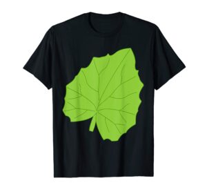 matching with caterpillar - green leaf halloween costume t-shirt