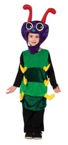 rasta imposta caterpillar reading bookworm halloween costume, child size 3-4