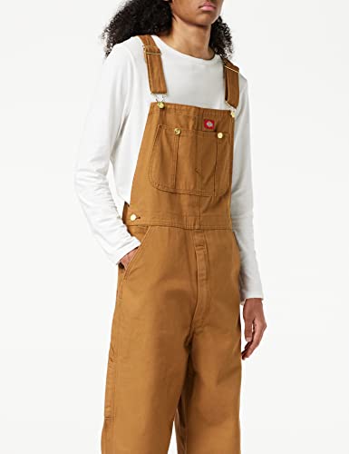 Dickies mens Bib overalls and coveralls workwear apparel, Brown Duck, 30W x 30L US