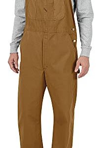 Dickies mens Bib overalls and coveralls workwear apparel, Brown Duck, 30W x 30L US