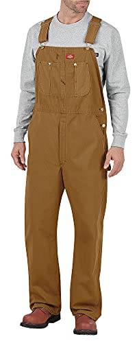 Dickies mens Bib overalls and coveralls workwear apparel, Brown Duck, 30W x 30L US