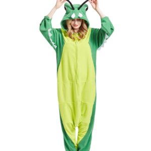 DarkCom Adult Onesie Christmas Pajamas Animal Halloween Costume Green Mantis Cosplay One Piece Unisex Homewear X-Large