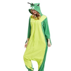 DarkCom Adult Onesie Christmas Pajamas Animal Halloween Costume Green Mantis Cosplay One Piece Unisex Homewear X-Large