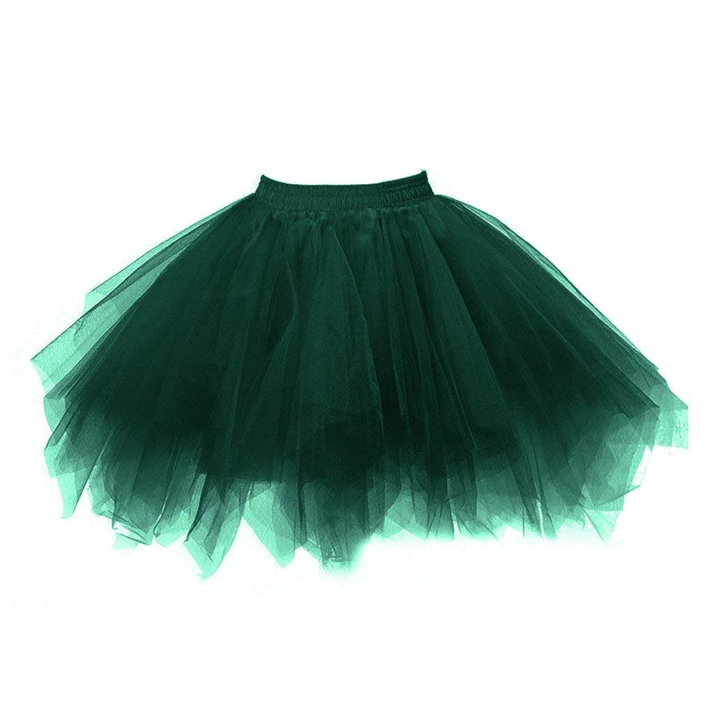 Womens Blackish Green Plus Size Tutu Skirt Layered Tulle Skirt Adult Halloween Costumes