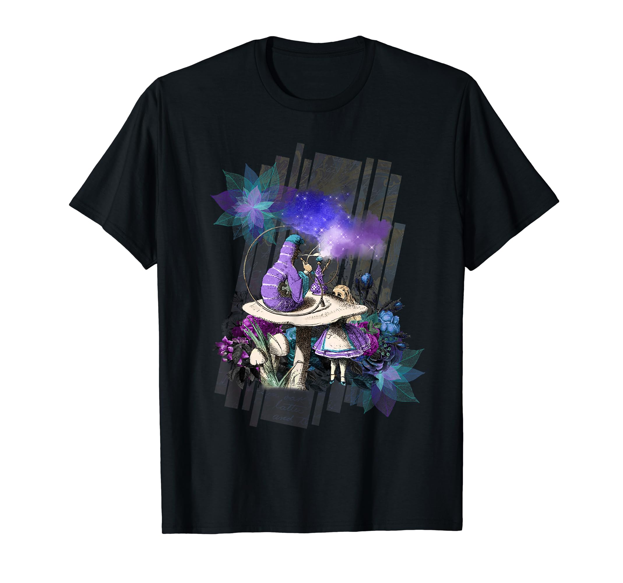 Caterpillar Mushroom Hookah Steampunk Alice in Wonderland T-Shirt