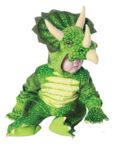 underwraps costumes baby's triceratops costume jumpsuit, green, x-large (4-6 yrs)