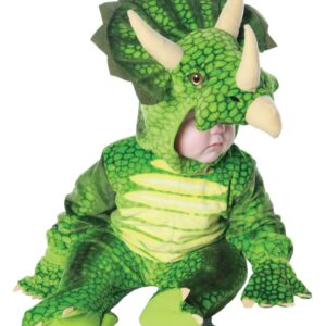 Underwraps Costumes Baby's Triceratops Costume Jumpsuit, Green, X-Large (4-6 Yrs)