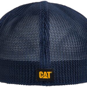 Caterpillar Men's Suede Flexfit Cap, Navy, Small-Medium