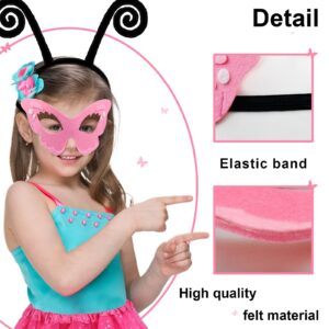 iROLEWIN Toddler Kids-Fairy-Butterfly-Wings-Costume for Girls Dress-Up Mask Tutu and Headband Child Party-Favors Toys Gifts