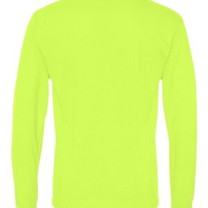 Jerzees 100% Polyester Moisture-Wicking Long-Sleeve T-Shirt, XL, SAFETY GREEN