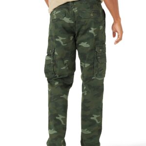 Lee Men's Wyoming Relaxed Fit Cargo Pant, Green Camo, 40W x 32L