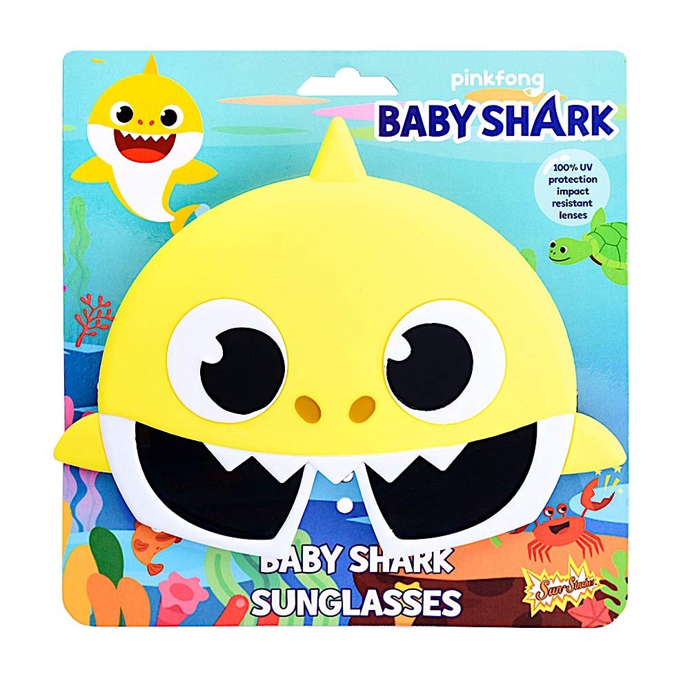 Sun-Staches Baby Shark Sunglasses for Kids | Yellow Costume Accessory | UV400 Shades | One Size Fits Most Kids