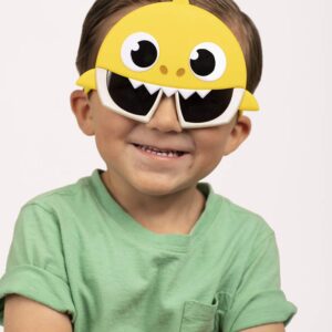 Sun-Staches Baby Shark Sunglasses for Kids | Yellow Costume Accessory | UV400 Shades | One Size Fits Most Kids