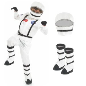 fun shack astronaut costume for kids with helmet, kids astronaut costumes, nasa costume kids, space costume for kids, medium