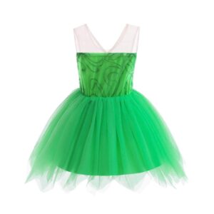 Dressy Daisy Green Fancy Fairy Costume with Butterfly Wings for Toddler Girls Halloween Birthday Party Dress Up Size 4T to 5T