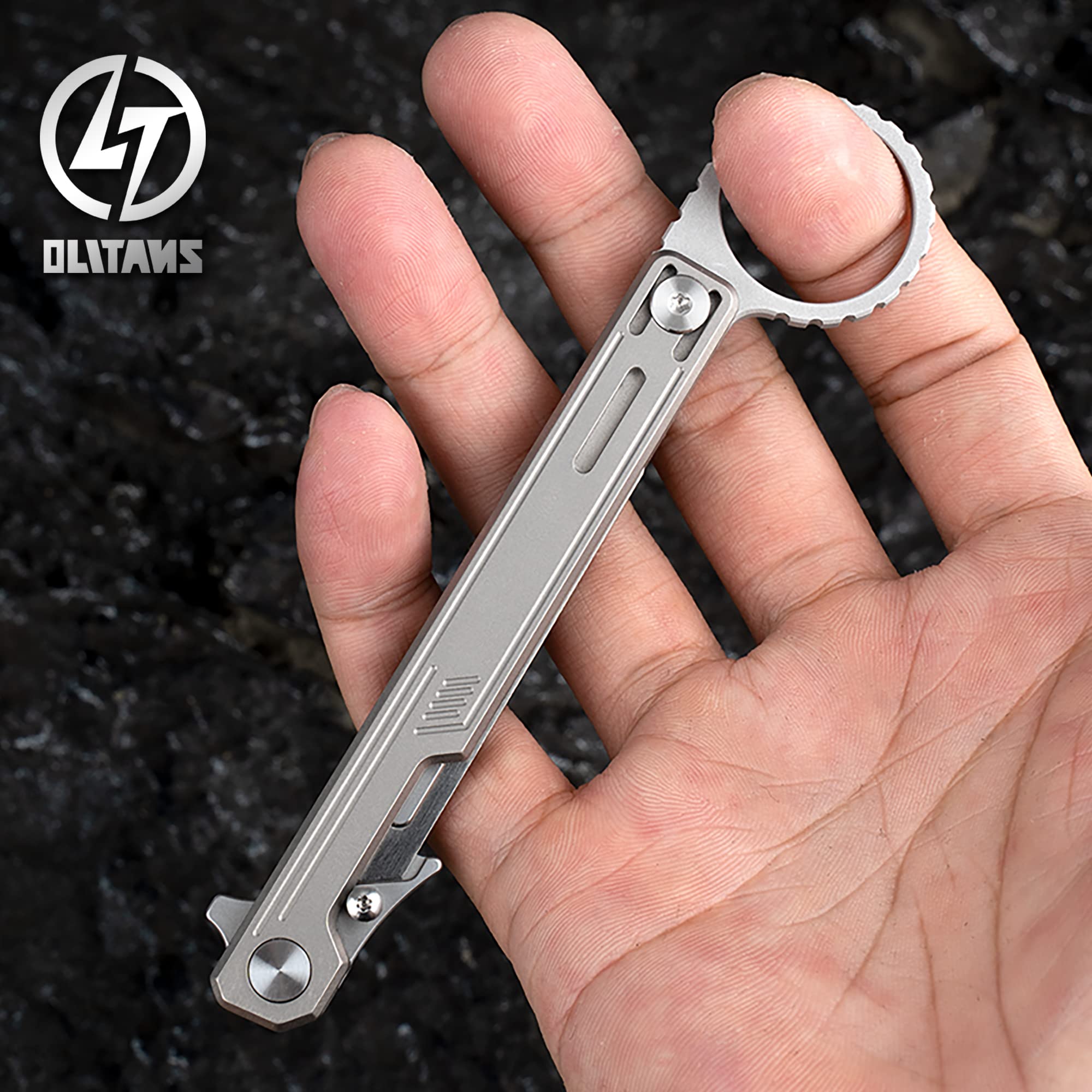 OLITANS T022 Titanium Alloy Pocket Knife Folding scalpel knife With Glass Breaker Tool Multifunctional knife No.60 scalpel blade 1.71oz