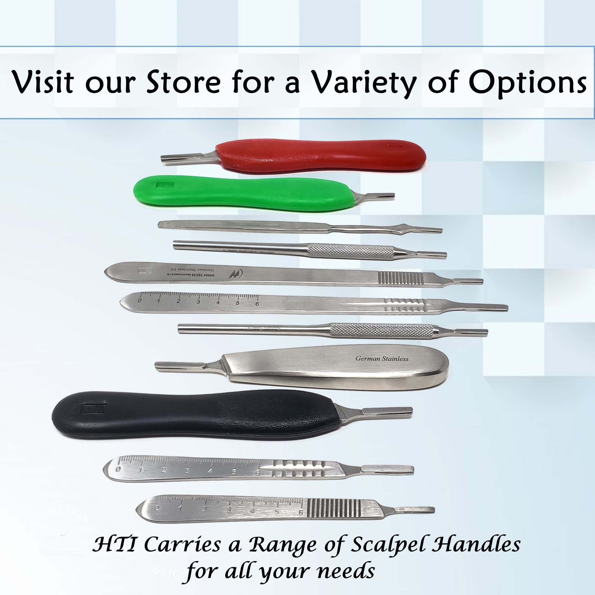 Scalpel Handle #7 Stainless Steel Knife, Blade Holder with Slim Long Handle Fits Blades No 10-16 for Precise Cutting, Student Educational-Use Biology Labs, DIY Crafts, Model Making, Repairs + More