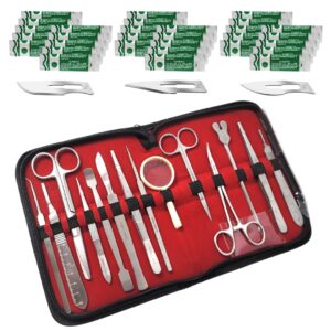 imed scientific 45 pcs advanced dissection kit biology lab anatomy dissecting set comes with stainless steel scalpel knife handle blades used for medical students and veterinary training