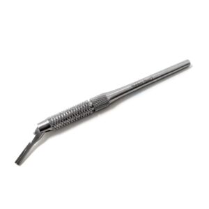 scalpel handle #3 adjustable stainless steel knife, with 180° rotation blade holder fits blades no. 10, 11, 12, 15, 16 for student & biology labs, diy crafts, model making, repair equipment