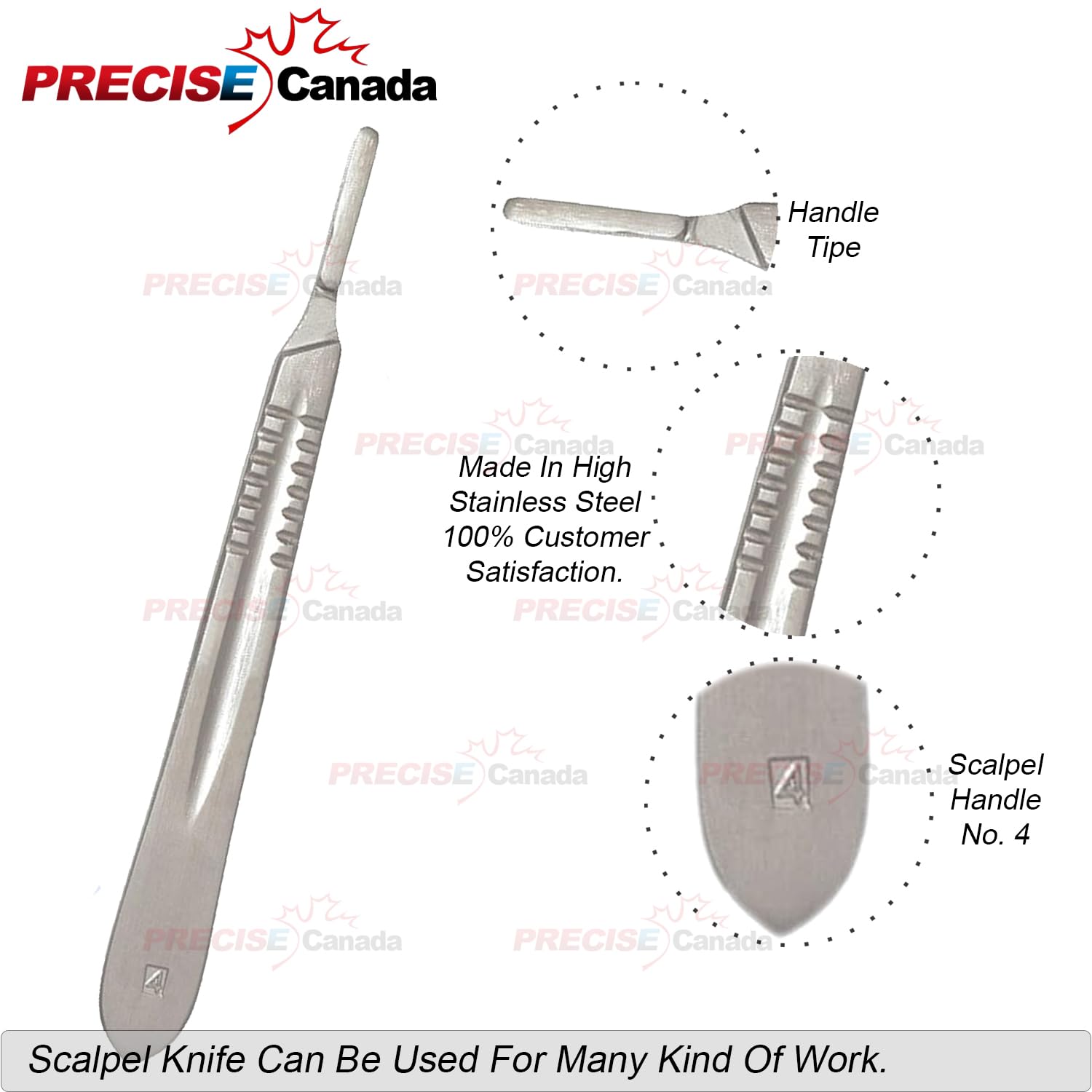 1 STAINLESS STEEL SCALPEL KNIFE HANDLE #4 WITH 20 STERILE SCALPEL BLADES #22 & #24 (PC BRAND)