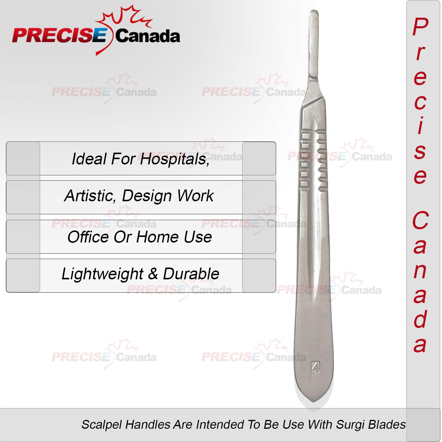 1 STAINLESS STEEL SCALPEL KNIFE HANDLE #4 WITH 20 STERILE SCALPEL BLADES #22 & #24 (PC BRAND)