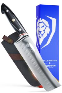 dalstrong nakiri knife - 7 inch - centurion series - premium swedish high carbon stainless steel - g10 handle - vegetable knife - sheath included