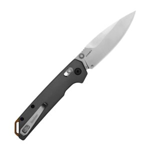 Kershaw Iridium Folding Pocket Knife, 3.4 inch D2 Steel Blade, DuraLock Locking Mechanism, Grey Aluminum Handle, Pocketclip