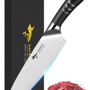 MAD SHARK Chef Knife, 8 Inch Kitchen Knife Razor Sharp Professional Chef’s Knife, Ergonomic Well Balanced Cooking Knife with Gift Box