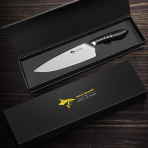 MAD SHARK Chef Knife, 8 Inch Kitchen Knife Razor Sharp Professional Chef’s Knife, Ergonomic Well Balanced Cooking Knife with Gift Box