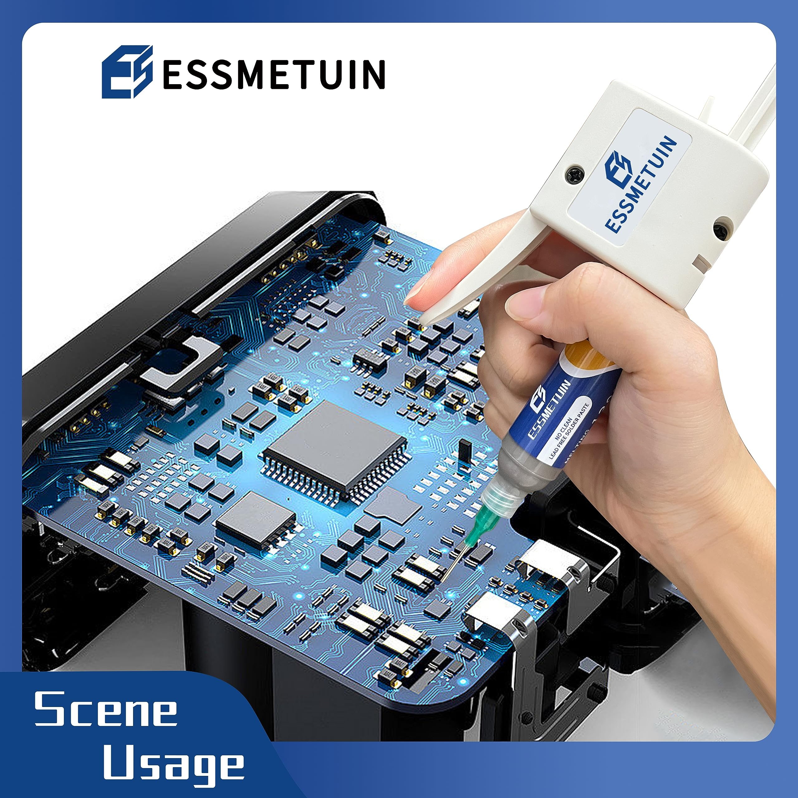 Solder Paste Glue Dispenser for 10cc Solder Paste Flux, Extruder for Syringe Solder Paste, (Single Glue Dispenser, Solder Flux Excluded)