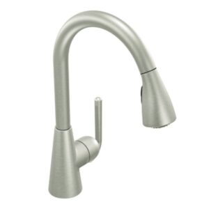 moen s71708csl ascent one-handle high arc pulldown kitchen faucet featuring reflex, classic stainless