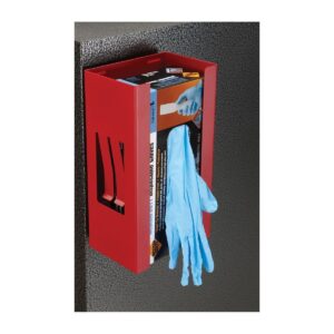 joproch k-musculo shop-tek/c- h magnetic glove box holder organizer-red wall mount dispenser, for latex, nitrile, plastic shop gloves and tissue boxes - sold by ucostore only