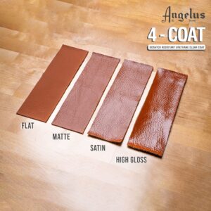 Angelus 4-Coat Finisher, Top Coat Leather and Paint Protector, Scratch Resistant, 1 Ounce, High Gloss Finish