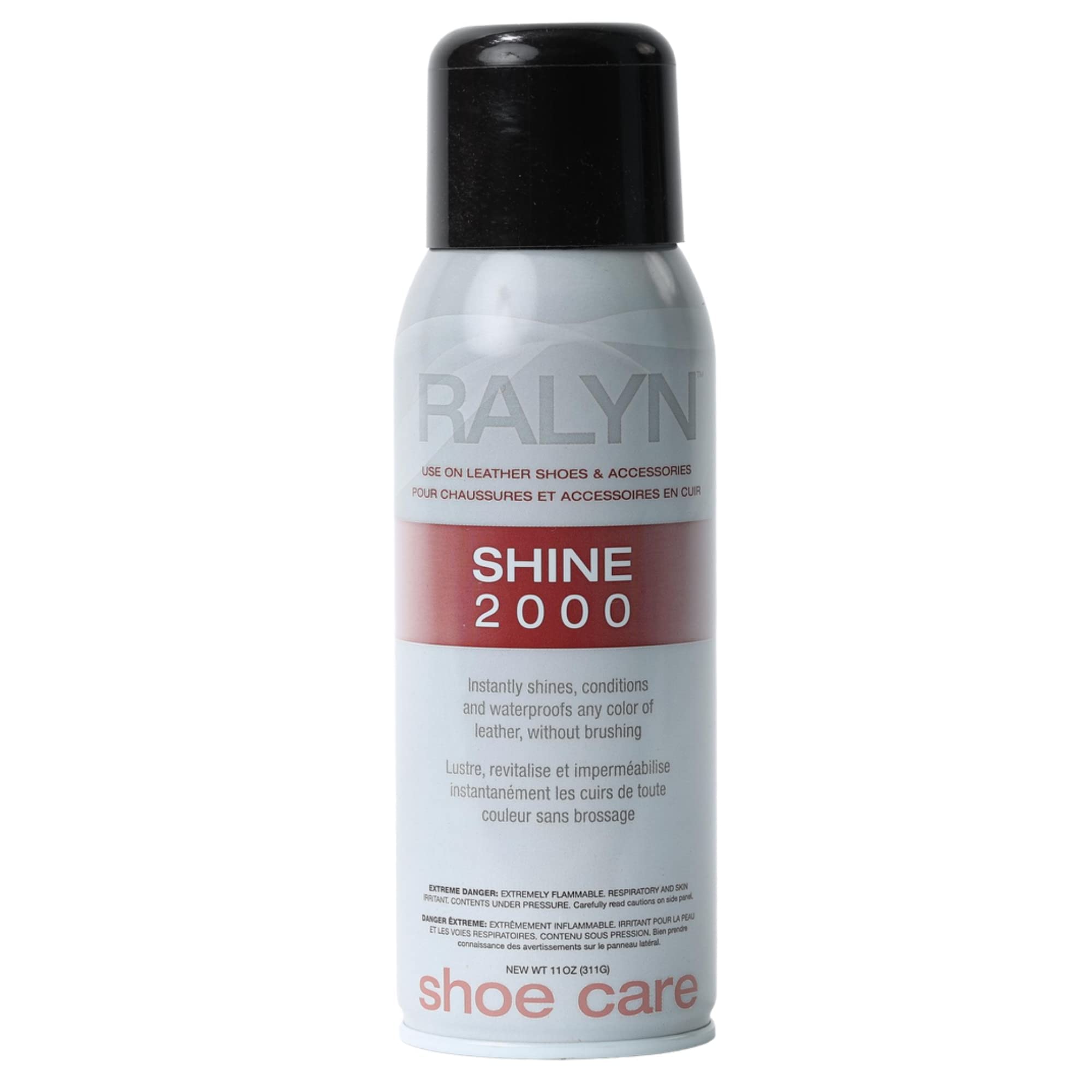 Ralyn 11oz Shoe Shine 2000 Quick Shine - No Buffing Needed- Leather Polish For Shoes, Bags, Furniture, Wallets, Purses - Liquid Shoe Polish for Shoe Shine Care and Quick Shine