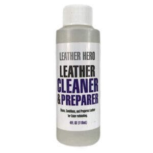 leather hero cleaner & restorer - 4oz (makes 16oz) - safe for all smooth leather - made in usa